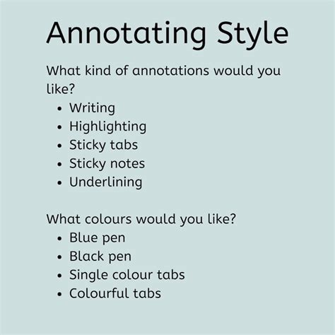 Annotated Book Annotation Kit Annotating Pen Annotating Etsy