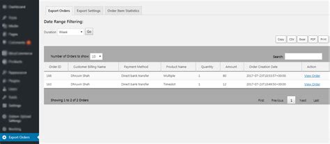 Export Orders View Imaginate Solutions