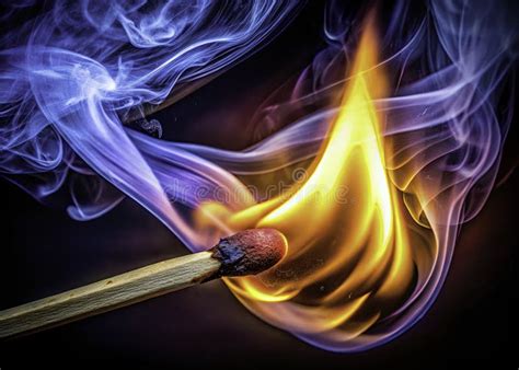 A Microscopic Inferno Dramatic Macro Photography Of A Burning Match