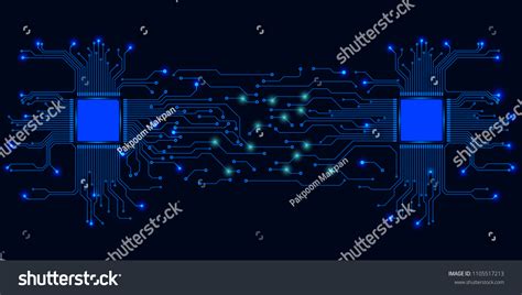 Circuit Board Technology Cpu Microprocessor Interface Stock Vector Royalty Free