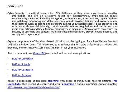 Cyber Security Measures For Lms Platforms Pptx