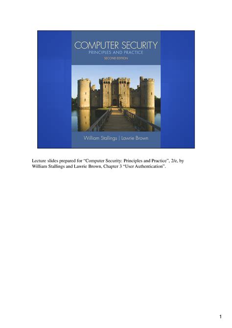 Ch03 Comp Sec 2e Computer System Security 10 Lecture Slides Prepared For “computer Security