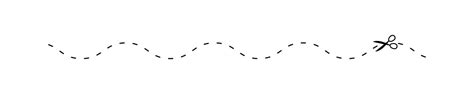 scissors on dashed line dash line and scissors dot outline and