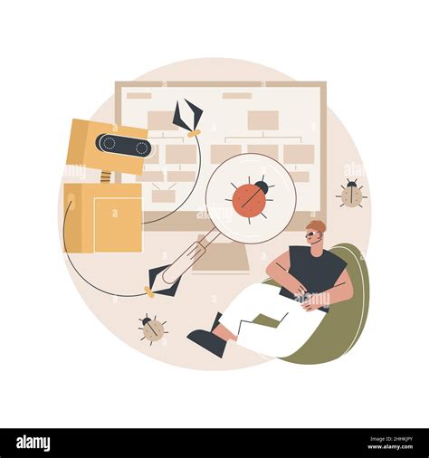 Automated Testing Abstract Concept Vector Illustration Automotive Executed Test App