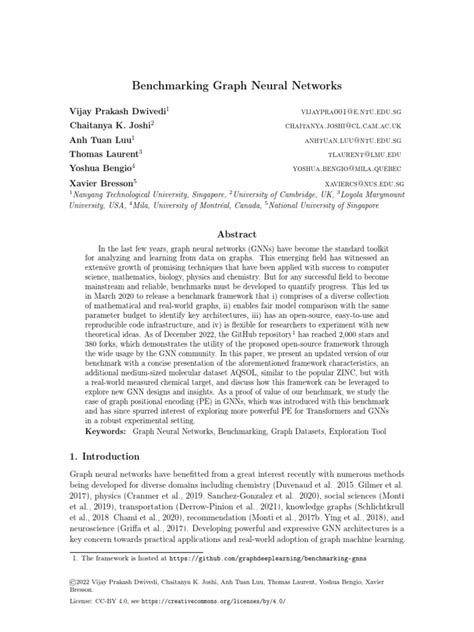 dwivedi22 benchmarking graph neural networks pdf applied