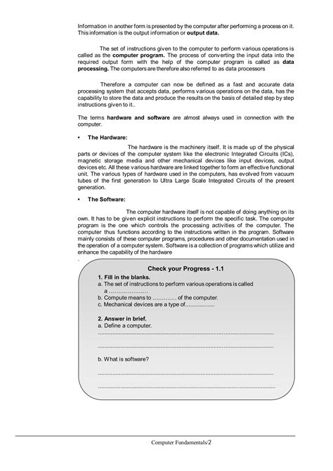 learn about computers how its work and operate pdf
