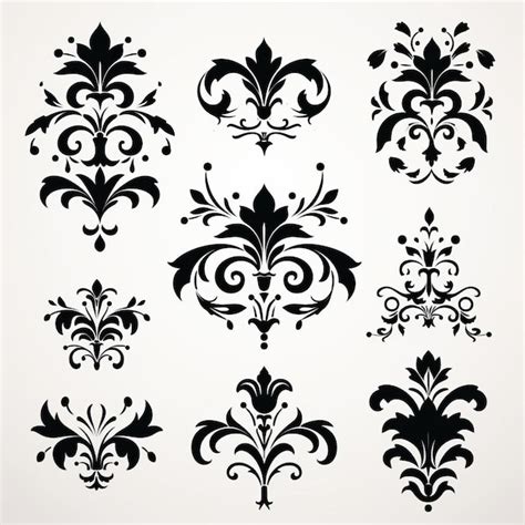 Elegant Reimagined Classical Forms With Black Floral Ornaments