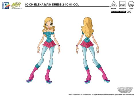 Elena School Model Sheet By Cyberwinx On Deviantart