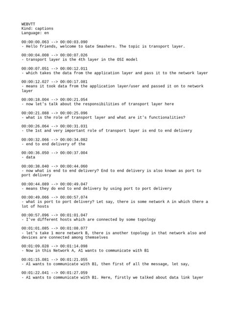 Lec 63 Transport Layer Responsibilities Of Transport Layer Osi Model