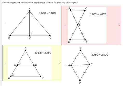 Angle Angle Criterion For Similarity Of Triangles Worksheet Pdf
