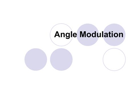 Angle Modulation Fm And Pm Explained