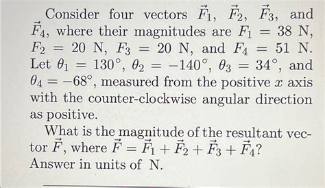solved consider four vectors vec f 1 vec f 2 vec f 3 ﻿and