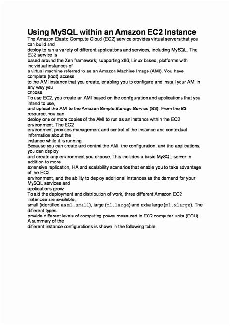 using mysql within an amazon ec2 instance opracowanie notatek pl