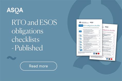 Asqa Obligations Checklists For 2024 Eduregis Posted On The Topic