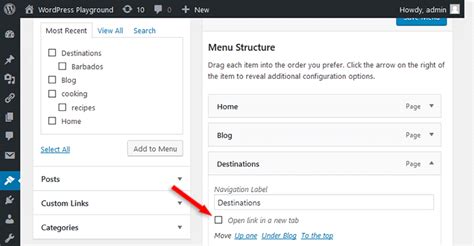 how to make a menu item open in a new tab in wordpress themeskills