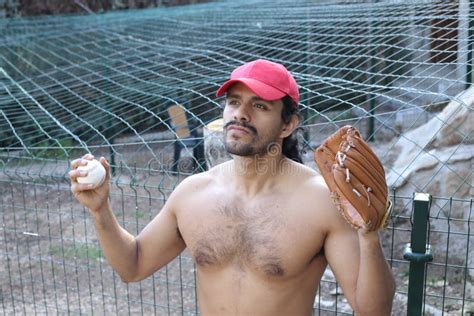 Very Attractive Shirtless Baseball Player Stock Image Image Of Biceps Athlete