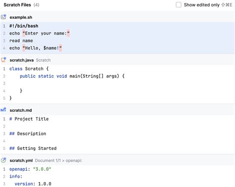 Scratch Files Intellij Idea Documentation
