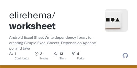 Github Elirehema Worksheet Android Excel Sheet Write Dependency Library For Creating Simple
