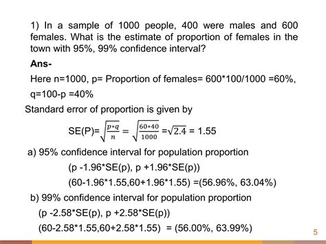 Standard Error Of Proportion And Two Proportions Pptx