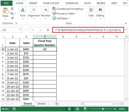Pivot Table Report Grouping Date Field In Microsoft Excel