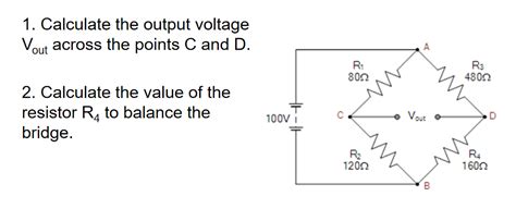 Solved Calculate The Output Voltage Vout Across The Chegg