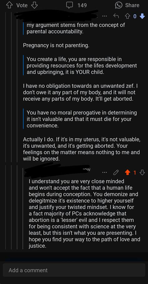 If Its In My Uterus Its Not Valuable And Its Getting Aborted R