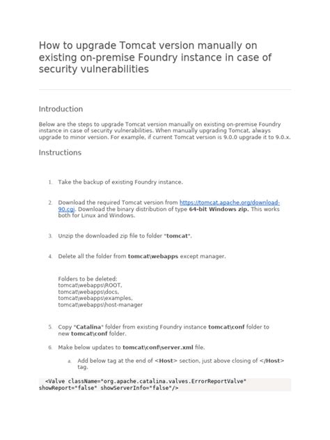 How To Upgrade Tomcat Version Manually On Existing On Pdf Computer File Zip File Format How To Upgrade Tomcat Version Manually On Existing On Pdf Computer File Zip File Format