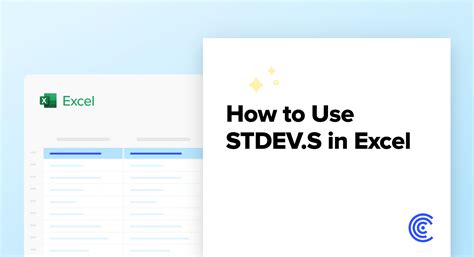 Stdevs Function In Excel Quick Guide Tutorial Coefficient