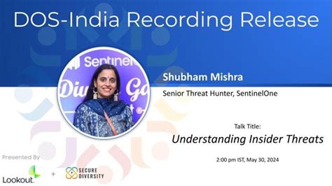 Shubham Mishra On Linkedin Understanding Insider Threats Shubham Mishra
