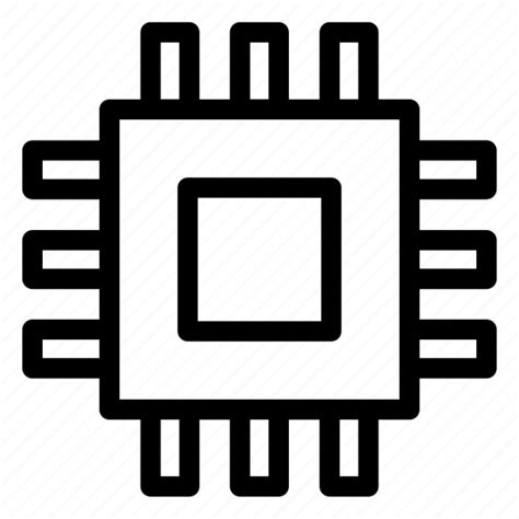 1 Chip Processor Cpu Microchip Core Icon Download On Iconfinder