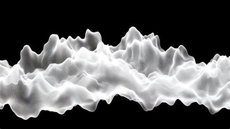 Abstract White Wave Pattern On A Black Background Creating A Dynamic Visual Effect And Texture
