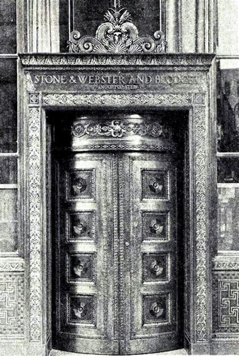 Bronze Entrance Stone And Webster Building New York 1932 Scrolller