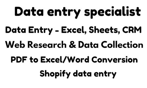 Do Excel Data Entry Crm Web Research And Pdf Conversion By