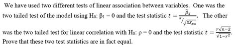 Solved We Have Used Two Different Tests Of Linear Chegg Com