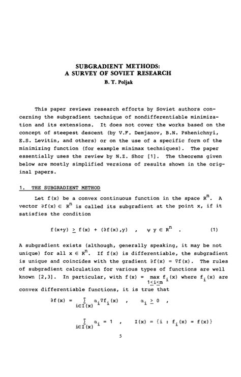 pdf subgradient methods a survey of soviet research