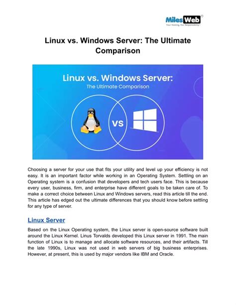 PPT Linux Vs Windows Server The Ultimate Comparison PowerPoint Presentation ID