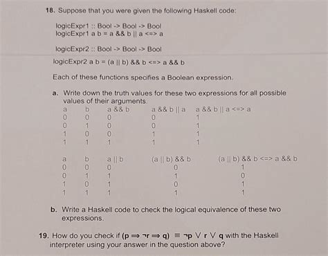 Solved 18 Suppose That You Were Given The Following Haskell