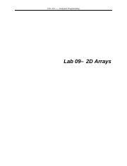 Cp Lab Arrays Pm Pm Doc Csc Computer Programming Lab