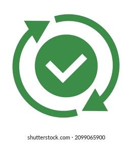 Rotating Arrow Check Mark Icon Vectors Stock Vector Royalty Free Shutterstock