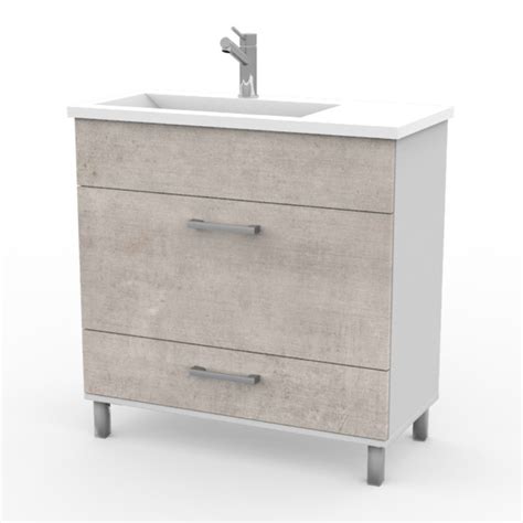 Vanitory Itar Classic 80 Cm Color Concreto Casa Zeila
