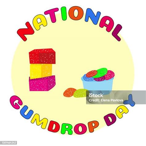 국립 검드롭 데이 벡터 일러스트레이션 맛있는 과자의 휴일 어린이를위한 과자 인사말 카드 포스터 전단지 배너 에 대한 일러스트 레이션 국가 관광명소에 대한 스톡 벡터 아트 및