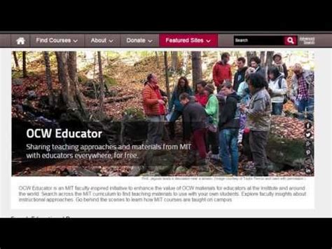 Get Started With OCW MIT OpenCourseWare Free Online Course Materials Education Free