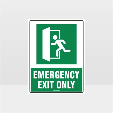 Emergency Exit Only Left Sign Emergency Signs HAZARD SIGNS NZ