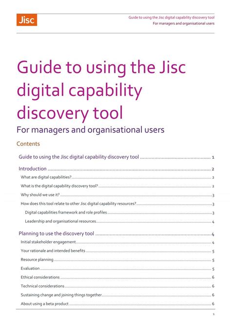 Guide To Using The Jisc Digital Capability Discovery Tool