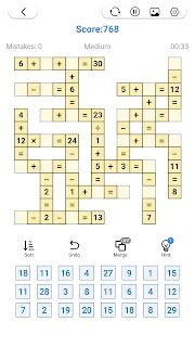 Cross Number Challenging Math Puzzle Game