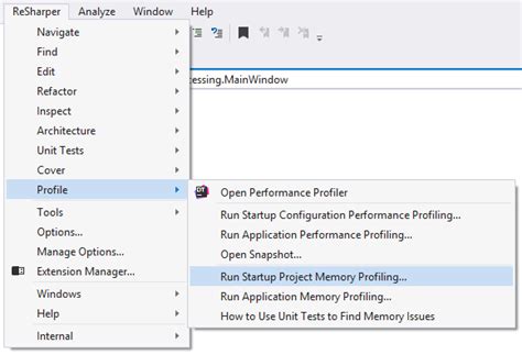 Running Dotmemory Help Dotmemory