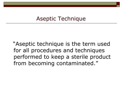 Ppt Aseptic Technique Sterile Compounding Intravenous And Admixture Powerpoint Presentation