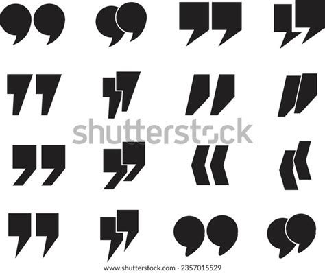 Quotation Marks Vector Collection Black Quotes Stock Vector Royalty Free 2357015529 Shutterstock