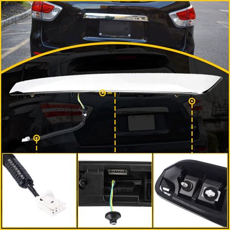 For 2013 2020 Nissan Pathfinder Rear Tailgate Finisher Molding Handle