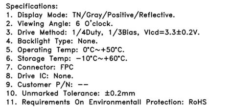 Customized Flexible TN Positive Segment LCD Display Manufacturers Suppliers Factory ENRICH